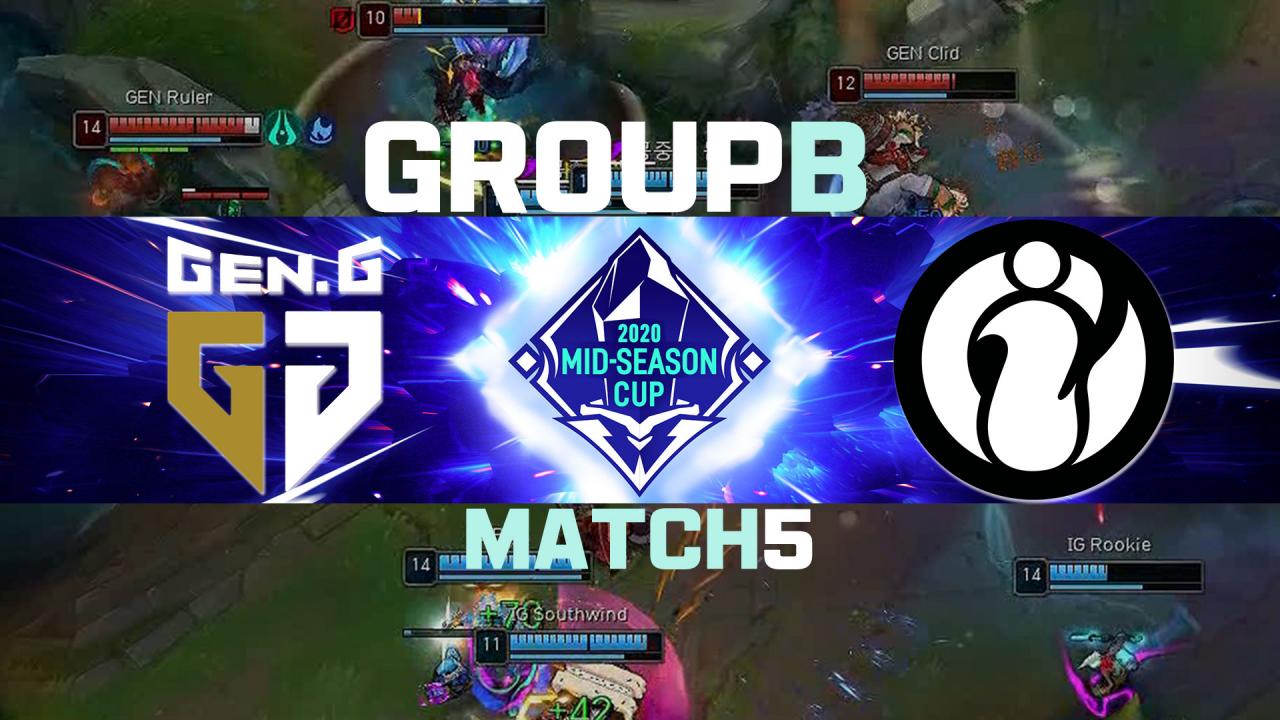 [IG vs GEN] 2020 미드 시즌컵 그룹B 5경기 | SOOP VOD