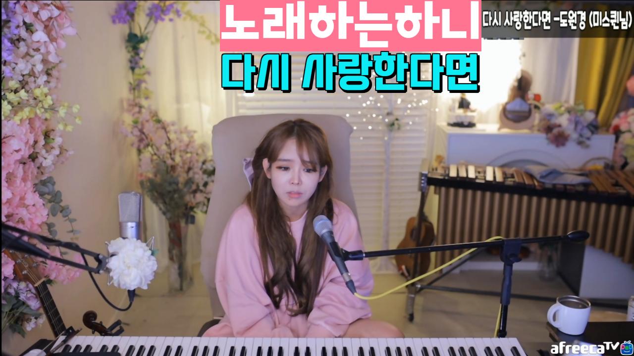 클립 월간음비 축제에 어울리는 곡~힐링 노래 다시 사랑한다면 도원경 Cover 노래하는하니 Asmr 라이브 아프리카