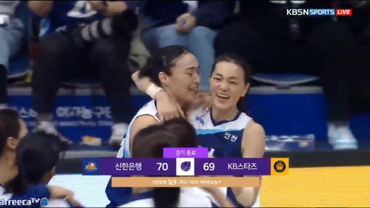 WKBL 신한은행:KB스타즈 4쿼터 LIVE 여자프로농구 인천 신한은행 에스버드 | SOOP VOD