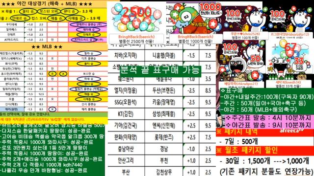 ★패키지할인야간주력 33배 적중 주간 일야국야축구 분석★찹쌀의 스포츠분석 해외축구전문 Mlb전문 야구전문 아프리카