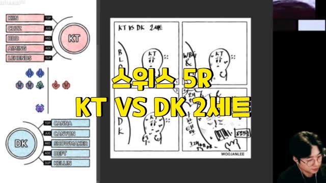 [클립]롤드컵 스위스 5R KT VS DK 2세트 4컷 만화 | SOOP VOD