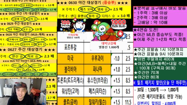 ★3연승 Mlb 중승부 적중월초패키지이벤트★계속 연승 가봅시다★찹쌀의스포츠분석 해외축구전문 Mlb전문 일야국야 아프리카