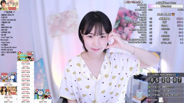 피기피기픽님💛기챤님💛 오늘 잠옷으로 갈아입고 와서 그런지 좀 더 편한 방송이였달꽈 함께해주신 모든 보풀씌들 감사합니댜💚💚