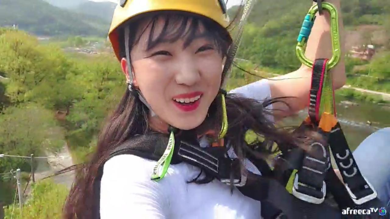 클립 곡성시골라이프 출렁다리 옆 짚라인을 타요 Bj주은라이프 아프리카tv Vod
