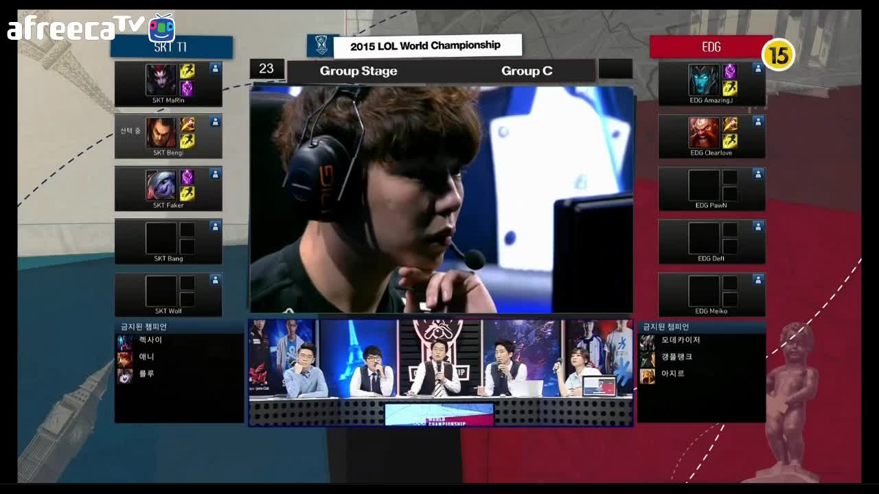 한글날 롤드컵 생중계 SKT:EDG 모공화질 꿀잼각 | SOOP VOD
