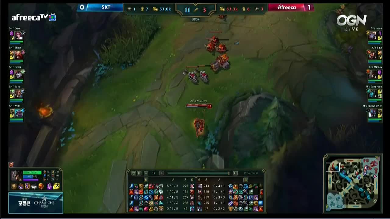 롤챔스 Spring 2016 아프리카 vs SKT | SOOP VOD