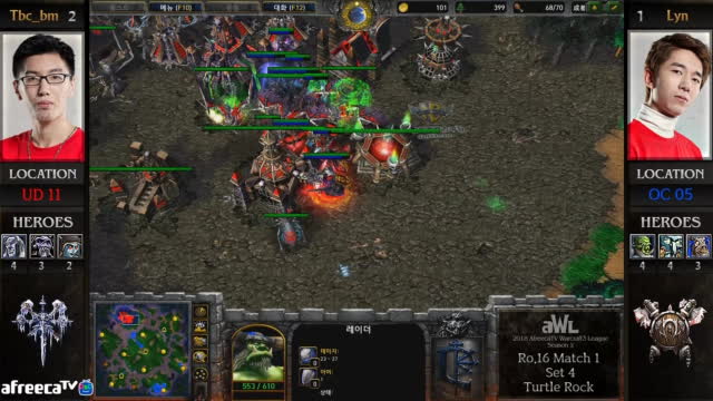 [생][나겜][워3]2018 AWL S2 Ro.16- Lyn (OC) vs Tbc_bm (UD) / FoCuS (OC) vs Fly (OC) | SOOP VOD