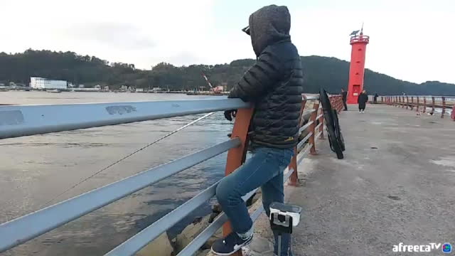 2거제 능포방파제 바다낚시 감성돔 흘림 낭만캠핑 배스 먹방 아프리카tv Vod
