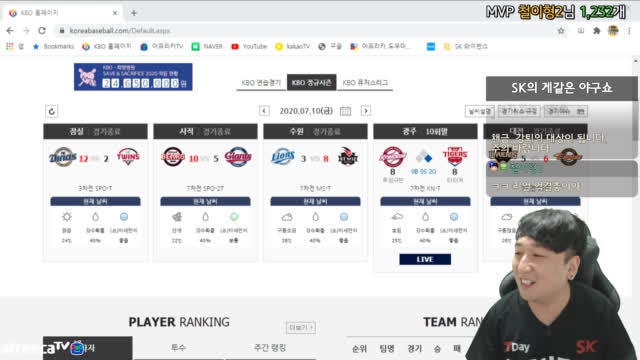 [생][SK편파/철이형] SK : 한화 / 김주한과 김민우 - 어둠의 한국시리즈 1차전 | SOOP VOD