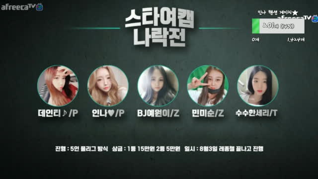 생 애니멀리그 나락전 풀리그♥ 인나 데인티 수수한세리 민미순 예원이 스타여캠 235일차 스타크래프트 게임 아프리카tv Vod
