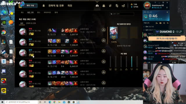 D2 아라미누나 챌린저 달리기 | 아프리카TV VOD