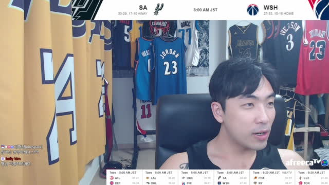 [NBA신입남캠] 워싱턴 위저즈 vs 샌안토니오 스퍼스 입중계 (10시 LA클리퍼스 vs 뉴올리언스 펠리컨스 | 아프리카TV VOD