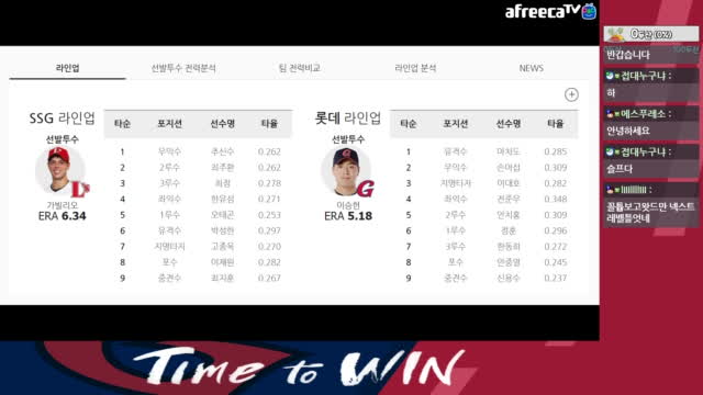 생 롯데편파 Vs Ssg 선발 이승헌한번더지면 전승해야한다끝까지 최선을다하자 롯데자이언츠 야구 서정민 프로야구
