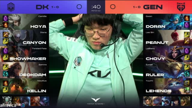 Lol) DK vs GEN 1R 1경기 2022 LCK Spring 젠지 담원기아 롤 챔피언스 코리아 스프링 | SOOP VOD