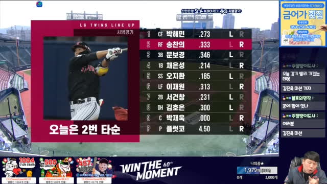 생 롯데편파 Vs 엘지 선발 김진욱캐스터안 대타 서정민 투수왕국 롯데자이언츠 무한경쟁프로야구 서정민코치 Soop Vod