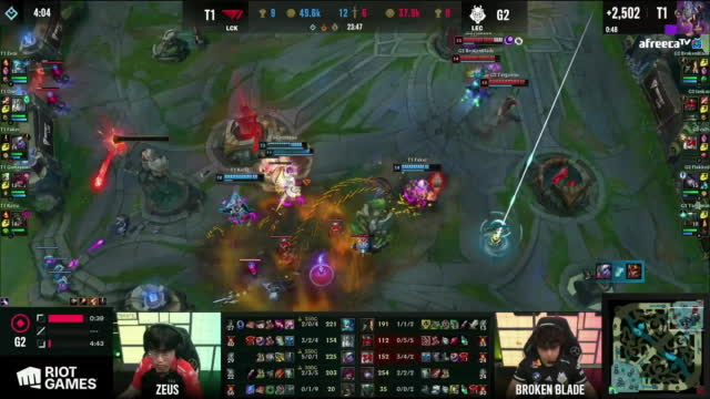 [클립][T1 vs G2] 2022 MSI 넉아웃 스테이지 | SOOP VOD