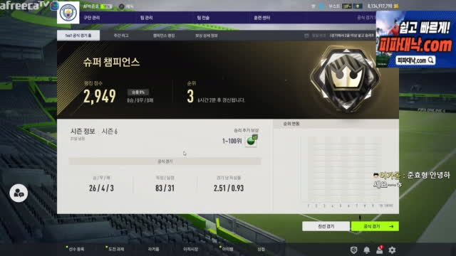 생 제독신 생방시작 앞으로 계속 써야될 풀백 티어정리 팀평가 하겠습니다 피파4 아프리카tv Vod