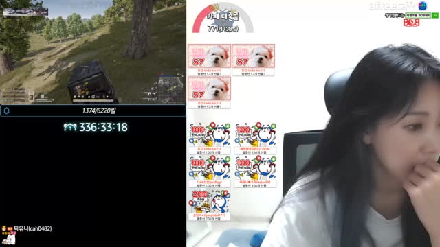 [CKD] 신입여캠 ♥짜유니+엽또리+오아+타마마짱 TOP3당 100갱 #킬룰렛 5자리킬룰렛 배그 | SOOP VOD