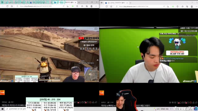 3파전킬내기 총상금75000개 대권x레이지x초이스vs피오팀x빠뽀팀 배틀그라운드 전프로게이머wcsjun Soop Vod