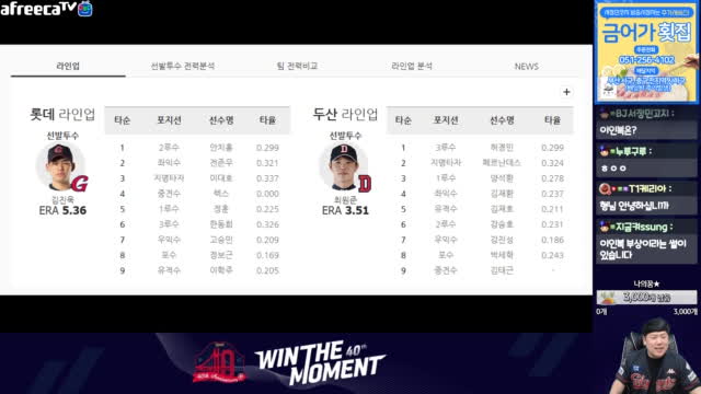 생 롯데편파 Vs 두산 선발 김진욱 정신차리고 가보자 제발나 죽을거같아롯데자이언츠 서정민코치 프로야구 Soop Vod