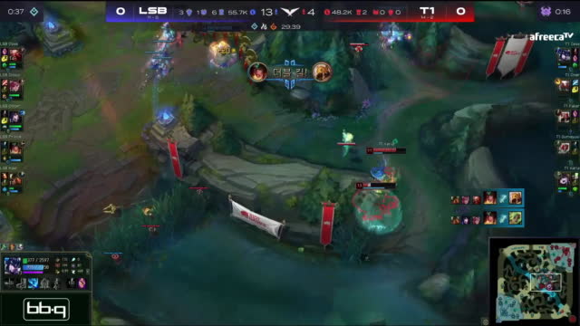 [클립][LSB vs T1] 1세트 / 2022 LCK 서머 | SOOP VOD
