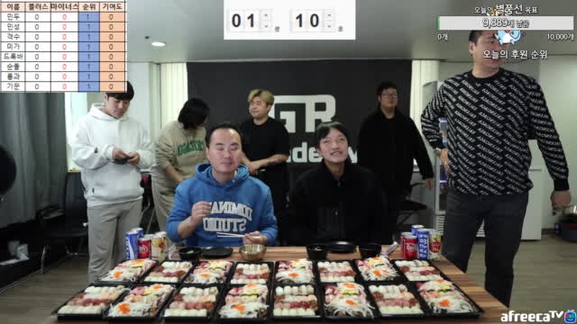 부천 Gra 비친소 친구와함께하는 배틀 초밥서바이벌 진팀은 죽는다 거루x드록바x홍윤화x민두x격수x룡과x뽀야x미가x순돌이