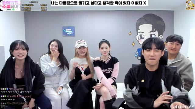 [클립]깅예솔x추랑이다x퀸다미x민서율x빵훈이 - OX 게임7 | SOOP VOD