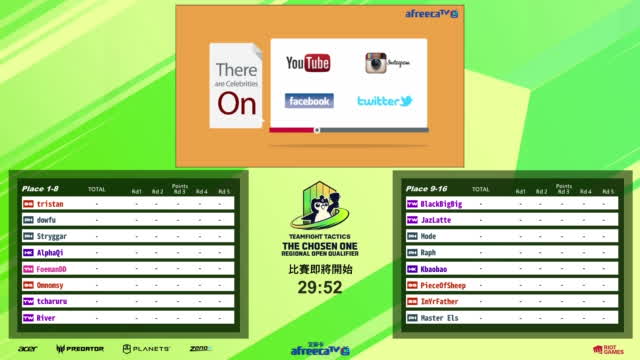 (香港頻道-16強) afreecaTV TFT Regional Open Qualifier (S8.5) Day 2 | 아프리카TV VOD