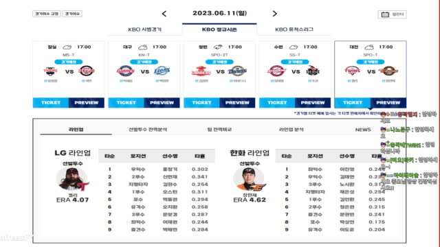 [캐스터안/LG편파]LGvs한화/쪽팔리지 맙시다! | SOOP VOD
