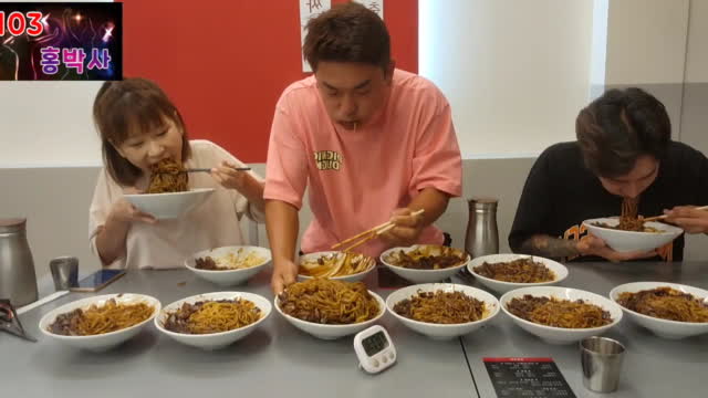 클립 짜장면 100그릇 푸파대결 십만개 미션 먹방여신과 리매치전 꿀윤찌 X 강이삭 전남 여수 시골 먹방 쿡방 힐링 여행