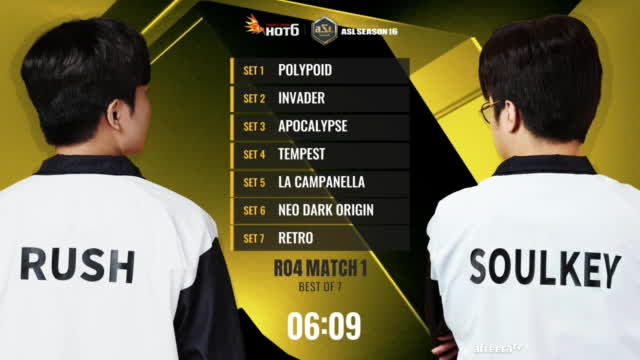 스타 ASL 16 4강 유영진 vs 김민철 RUSH vs SOULKEY | SOOP VOD