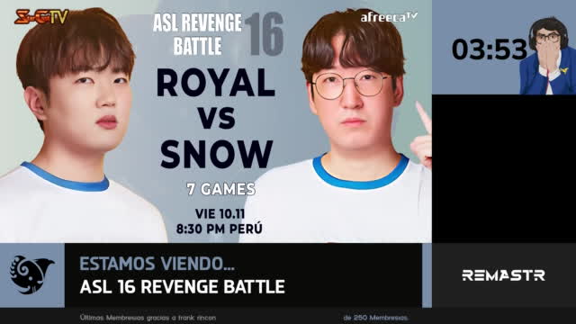ASL 16 Revenge Battle #3 - 도재욱 BEST vs ROYAL 김지성 | SOOP VOD