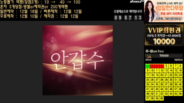 재능기부 안갑수님 프로필 만들기♥시그니처풍선방송국배너타이틀프로필대기화면별풍판룰렛뽑기사다리리액션 메뉴판
