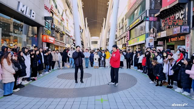 ep.57 혹한기 대전 랜덤댄스 버스킹 (베쏘충청크루)#춤추는곰돌 | SOOP VOD