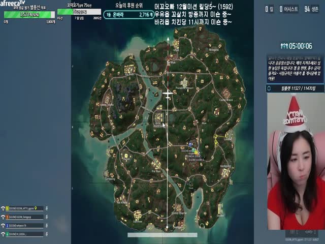 (D778) 클마스이브엔 산타는 머할까욤? 나의 귀인,새청자는 어디에? 배그전문방송/G컵배그/시참/미션,룰렛환영/맞즐 | SOOP VOD