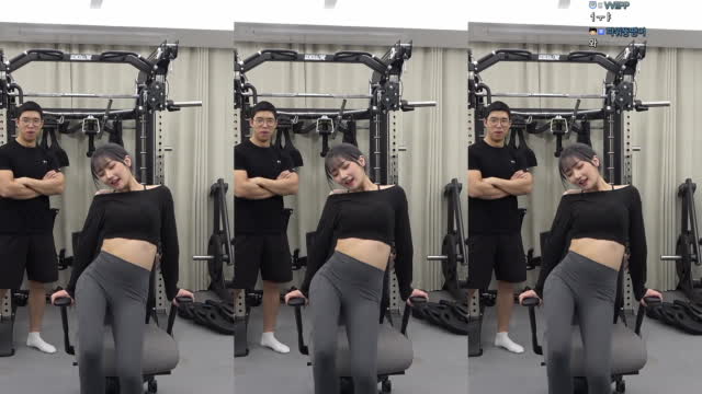 [클립]와이프 앞에서 여캠 PT 수업 (우정X4) | SOOP VOD