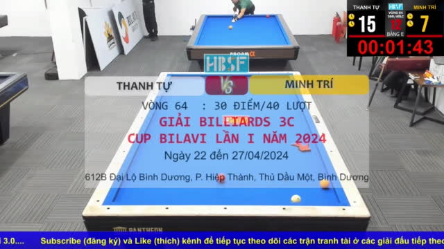 Thanh Tự (Thanh Tự) VS Minh Trí (Hoàng Long) |Giải Billiard 3C Cup Bilavi | SOOP VOD