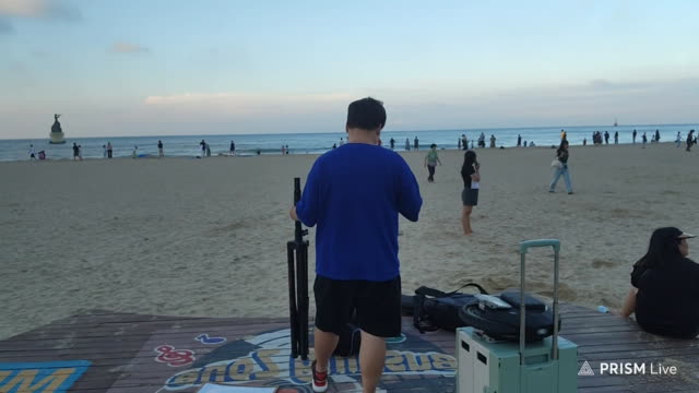 신입음비 와플 해운대 추석연휴 버스킹노래 음악 해운대 바닷가 라이브 가수 소통 수다 신입 태군노래자랑
